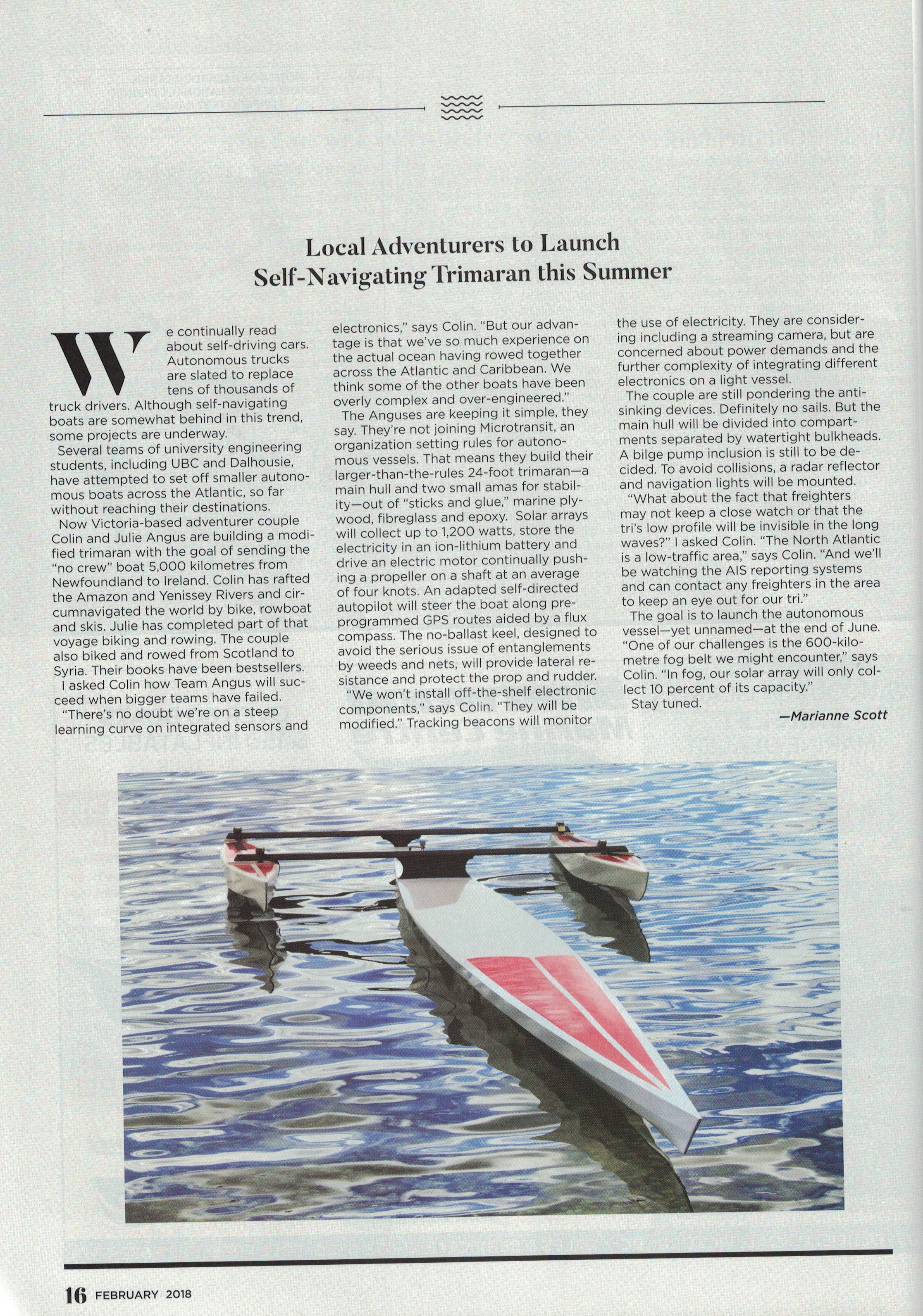 Pacific Yachting – Angus Adventures